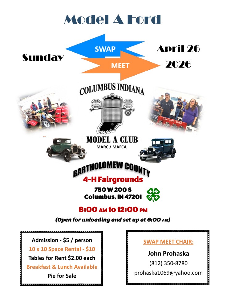62nd Annual Model A Swap Meet – The Model "A" Restorers Club